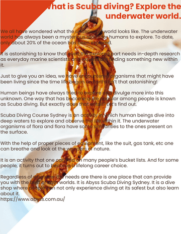 What is Scuba diving? Explore the underwater world. | Visual Paradigm ...