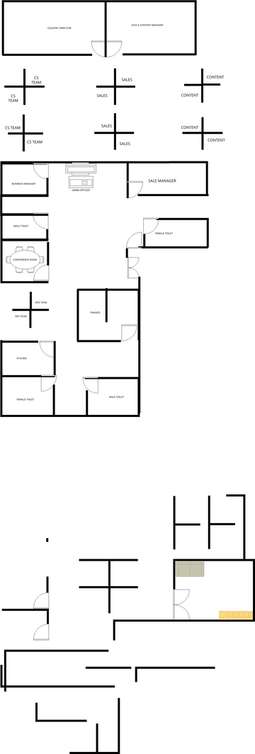 Office Layout Seating Plan | 비주얼 패러다임 사용자 기여 다이어그램 / 디자인