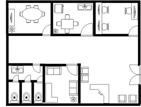Office Floor Plan | Visual Paradigm Диаграммы/дизайны, созданные ...